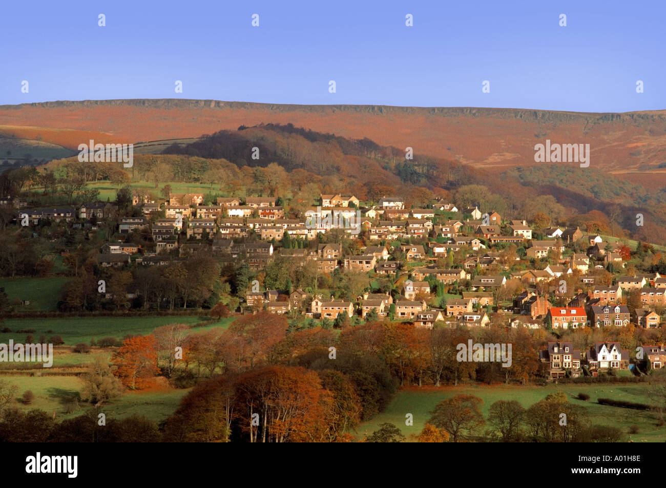 england derbyshire peak district national park hathersage village Stock ...