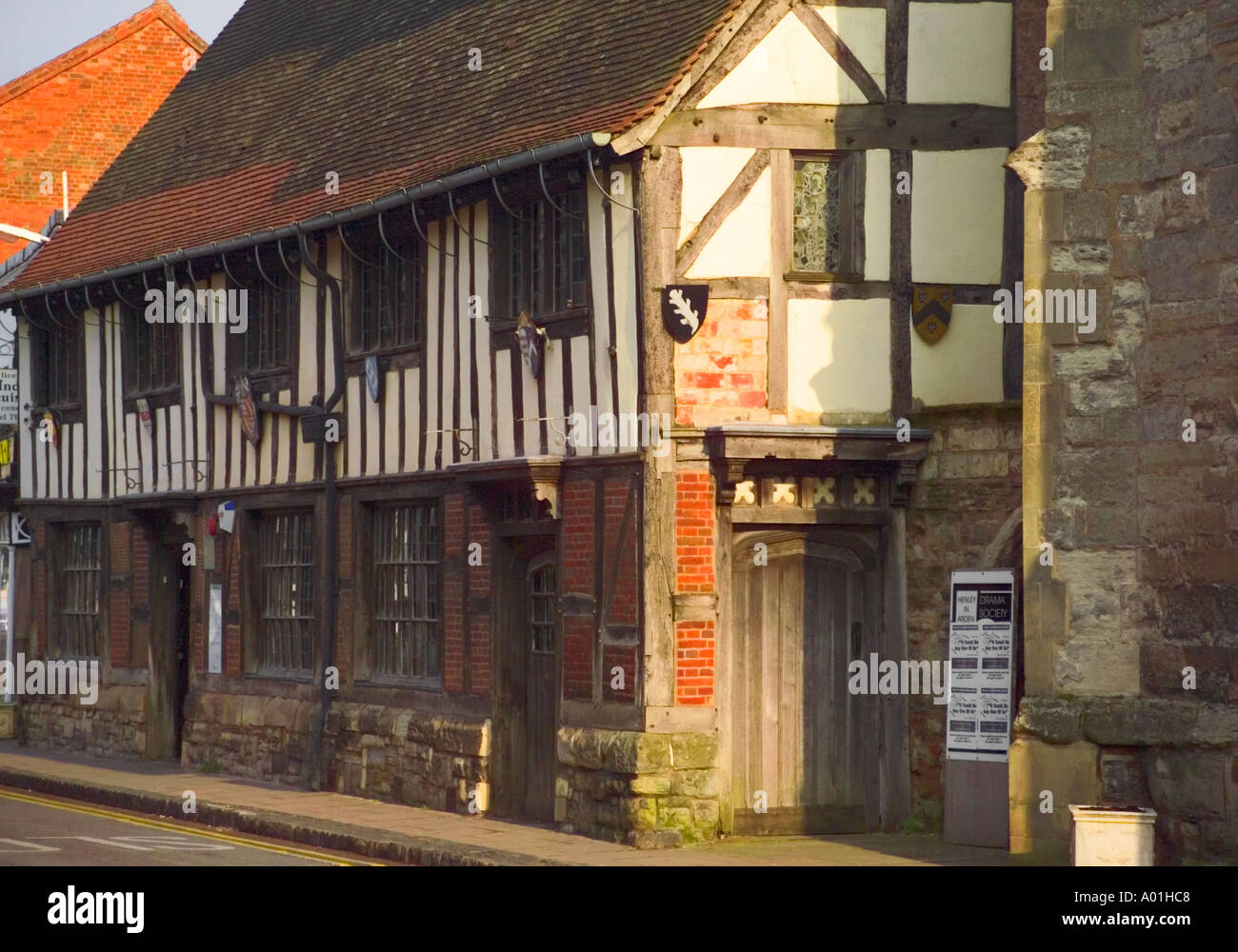 england warwickshire henley in arden village medieval tudor guildhall ...