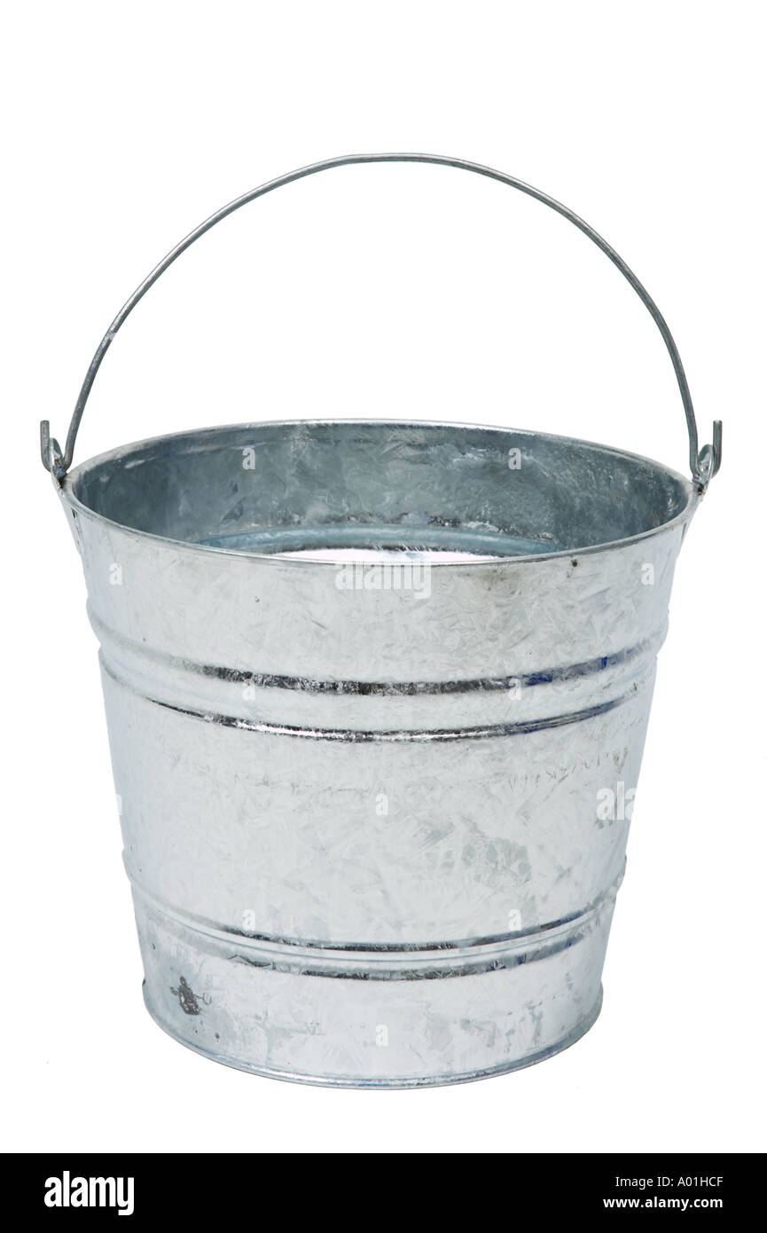 Galvanised steel bucket working class Stock Photo - Alamy