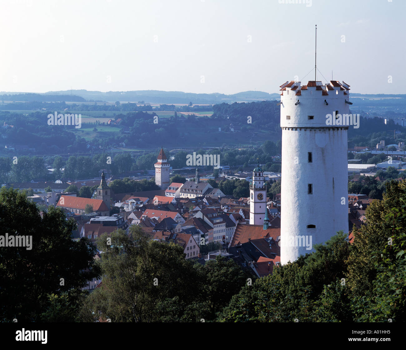 Altstadtansicht, Blick zur Altstadt ueber den Stadtturm "Mehlsack ...