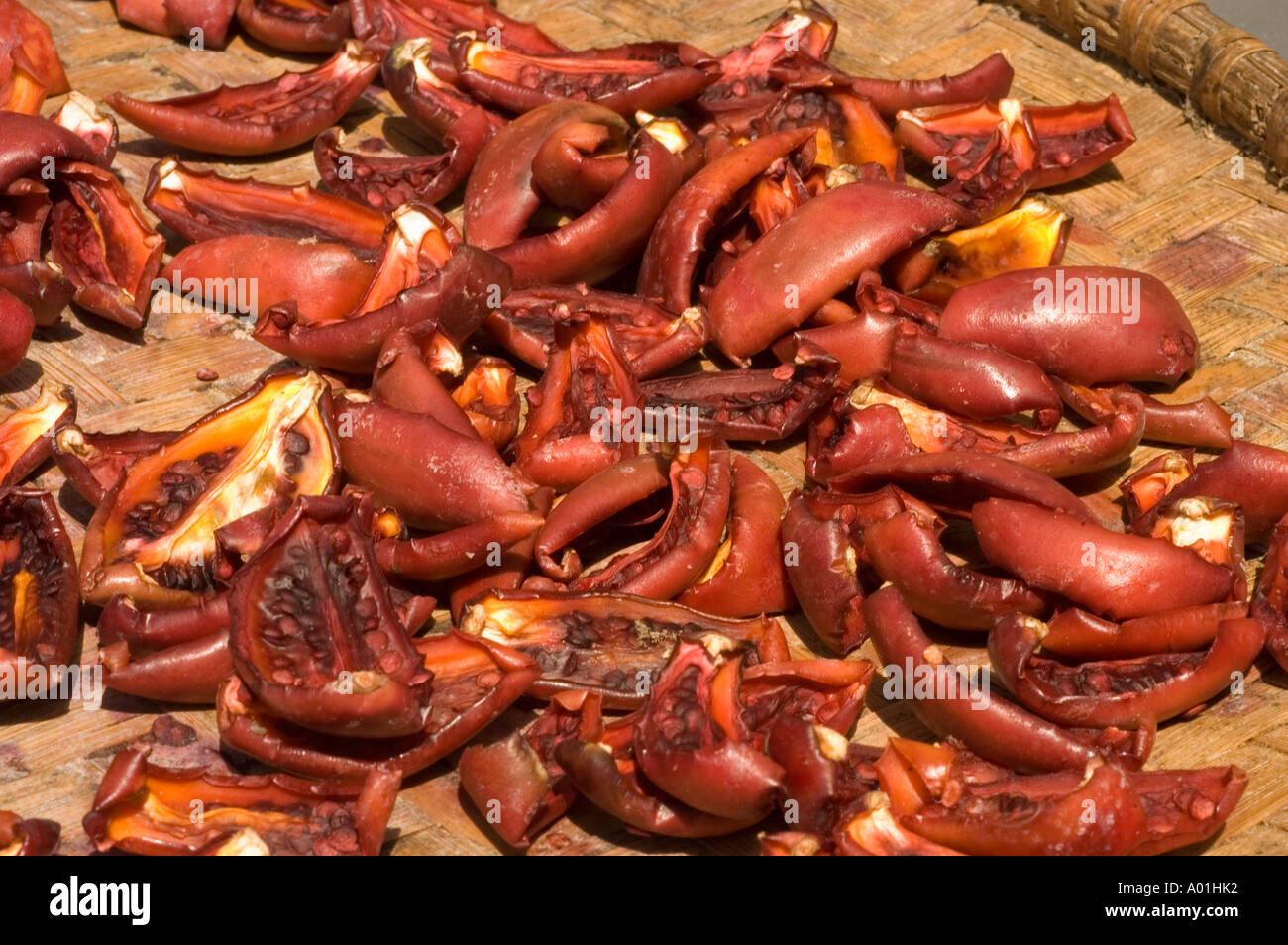 drying tamarillos or tree tomatos from Sikkim India Stock Photo - Alamy