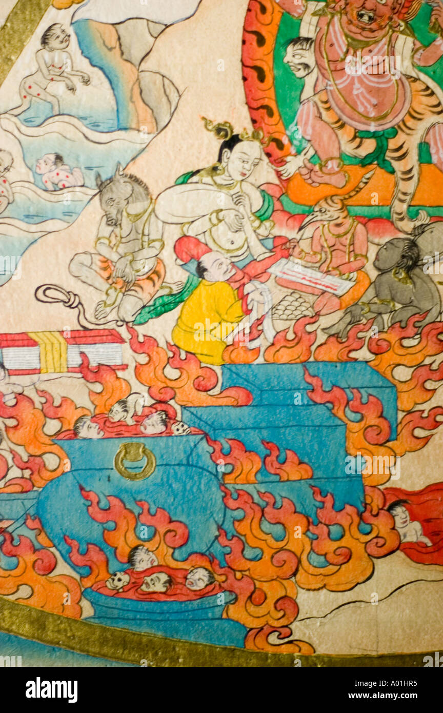 Hungry ghosts lower realm of Wheel of Time or Kalachakra Mural ...
