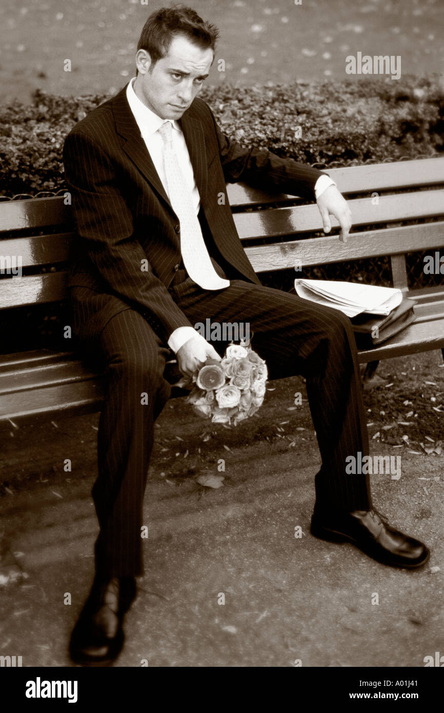 Black and white park bench vertical hi-res stock photography and images ...