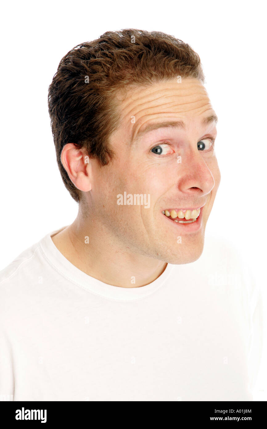 Male portrait on white background Stock Photo - Alamy