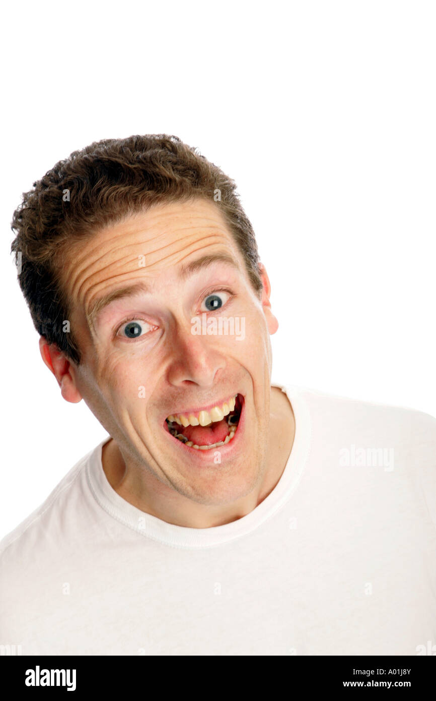 Male portrait on white background Stock Photo - Alamy