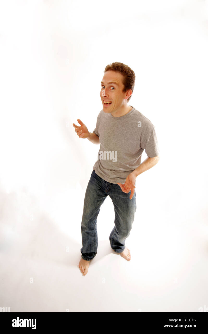 Male portrait on white background Stock Photo - Alamy