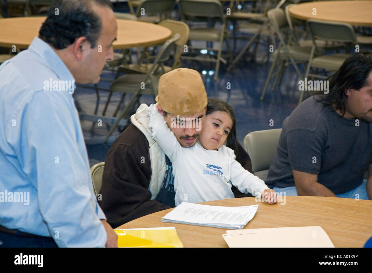 Mexican Immigrants Learn English Stock Photo - Alamy