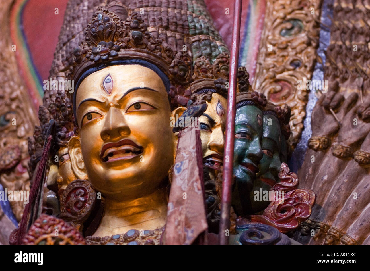 Big statue of female protector Dukar or White Umbrella in Sankar ...