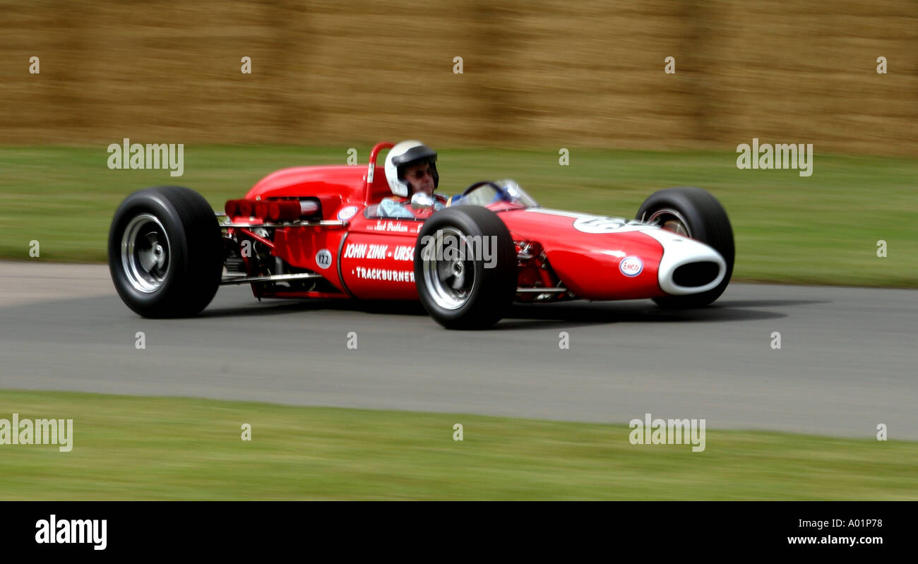 Single Seater Red Racing Car Stock Photo - Alamy