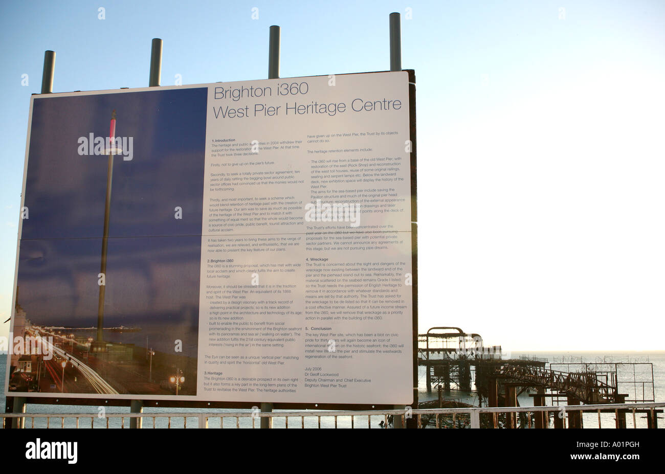 Plans for tower on Brighton seafront Stock Photo - Alamy