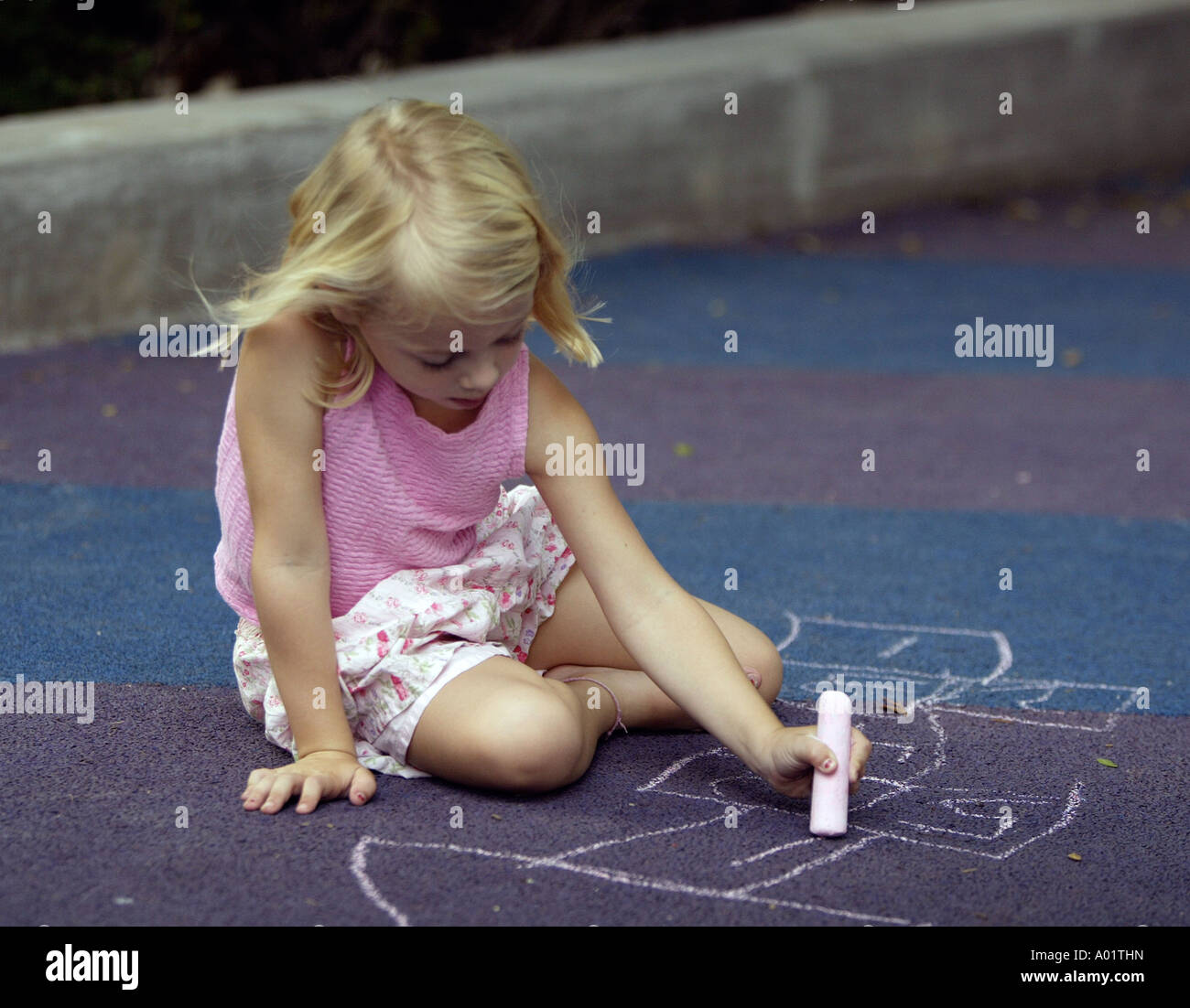 Four year old girl playground hi-res stock photography and images - Alamy