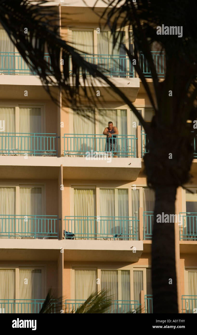 Man on a balcony hi-res stock photography and images - Alamy