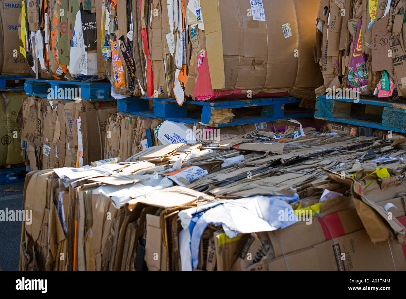 Cardboard ready to be recycled Stock Photo - Alamy