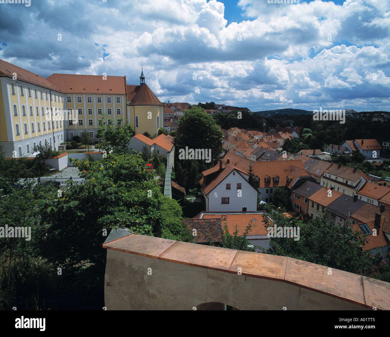Schloss Sulzbach, Panoramablick ueber Sulzbach-Rosenberg, Oberpfaelzer ...