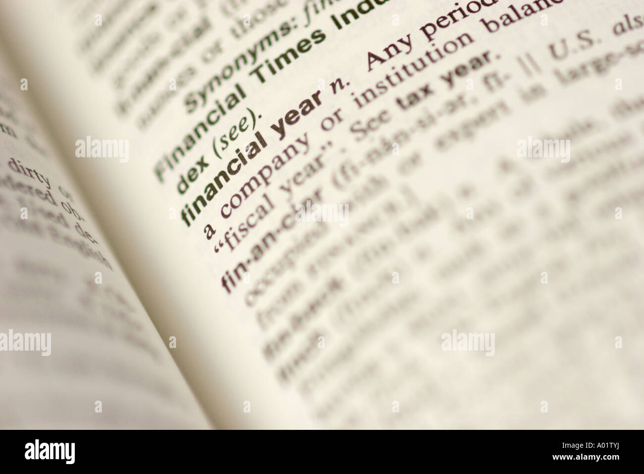 Definition of Financial Year Stock Photo - Alamy