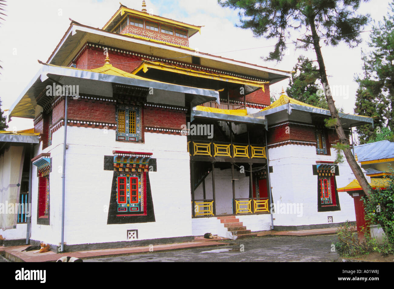 India Sikkim Gangtok Enchey Gompa tibetan buddhist monastery Stock ...