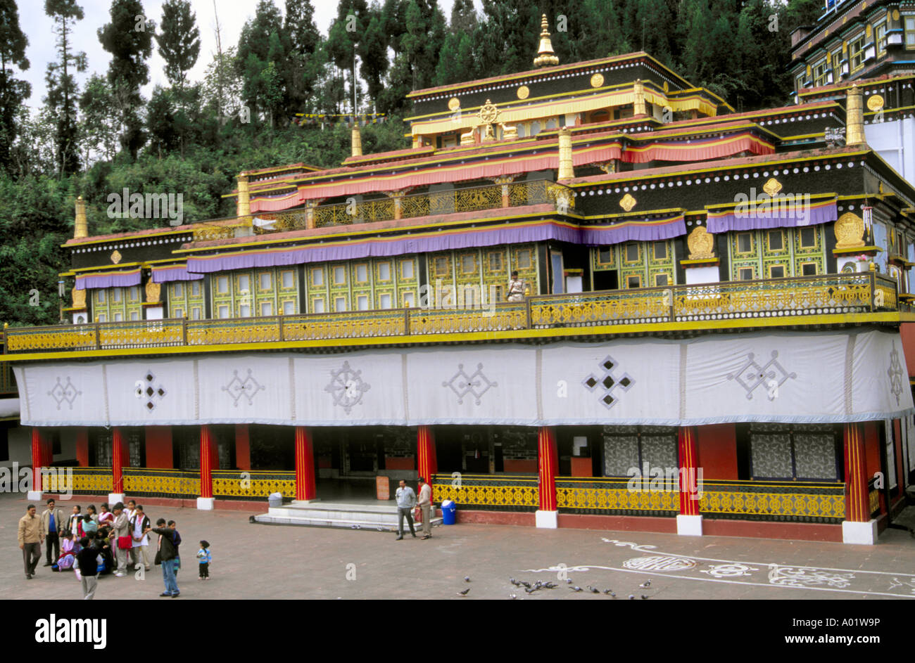 India Sikkim Gangtok Rumtek Gompa tibetan buddhist monastery Stock ...