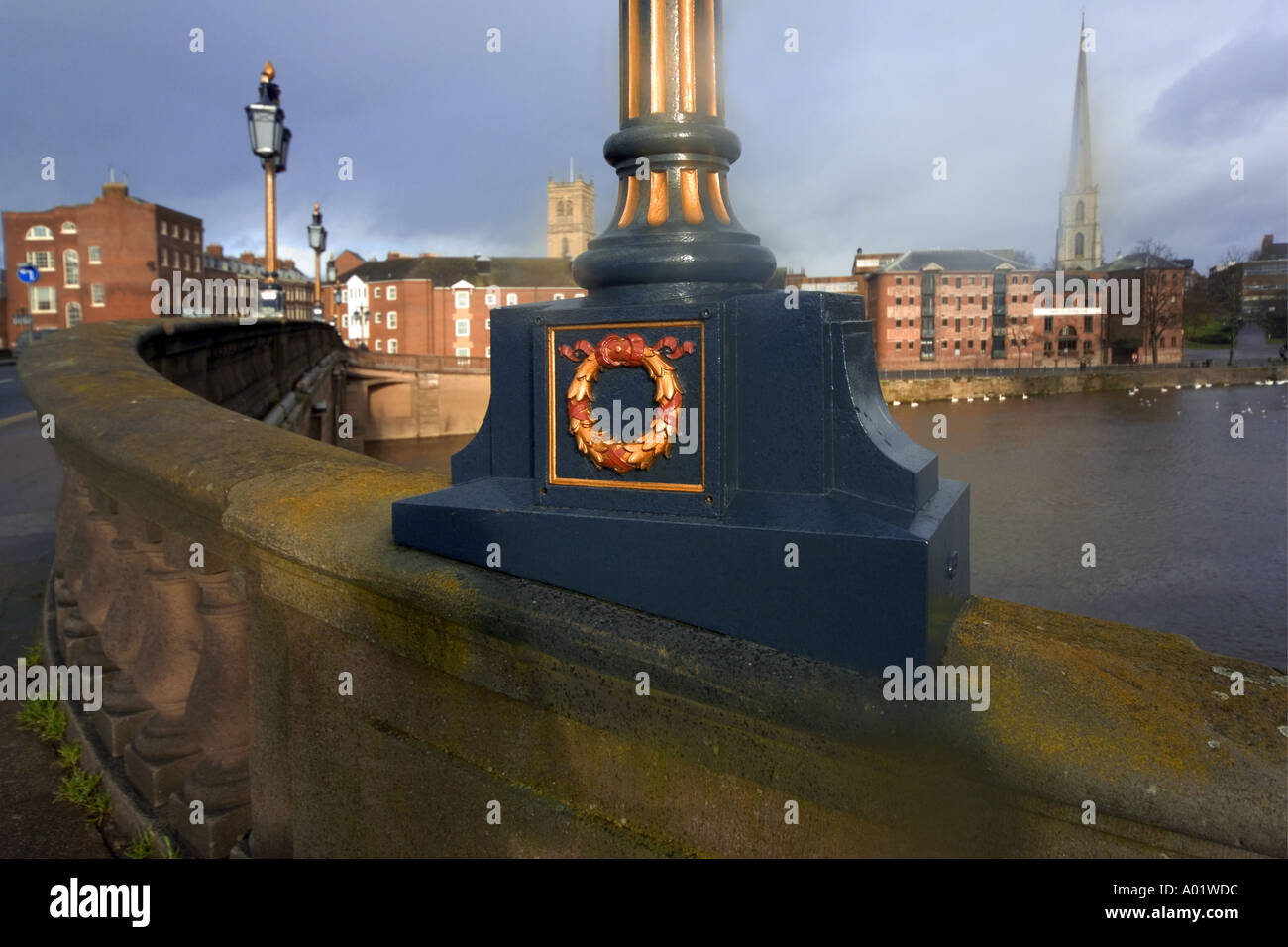 england worcestershire WORCESTER bridge over the river severn Stock ...