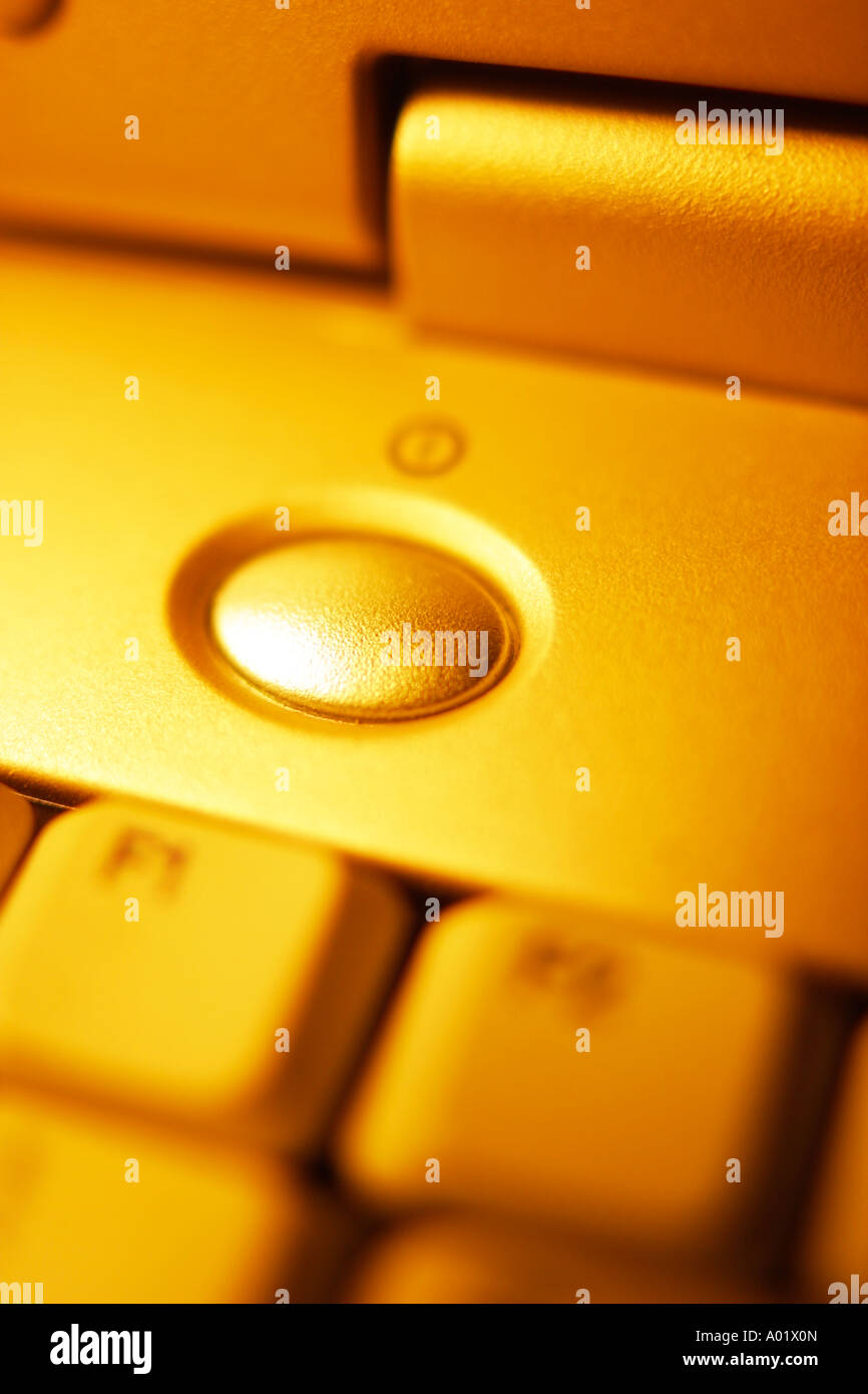 Start button of a laptop Stock Photo - Alamy