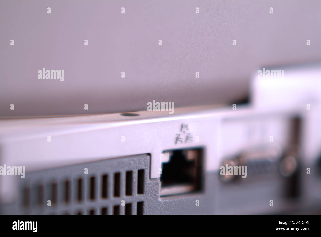 LAN port of a laptop Stock Photo - Alamy