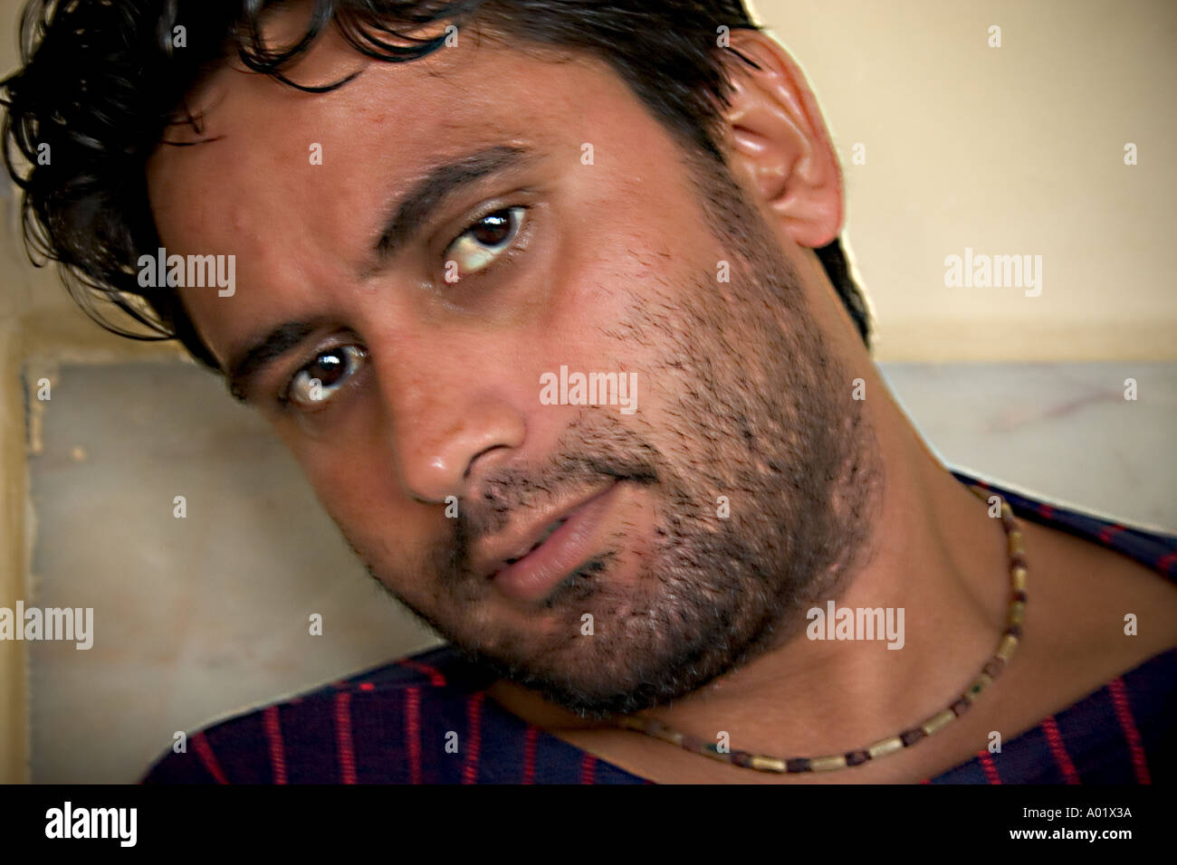 Indian man unshaven beard hi-res stock photography and images - Alamy