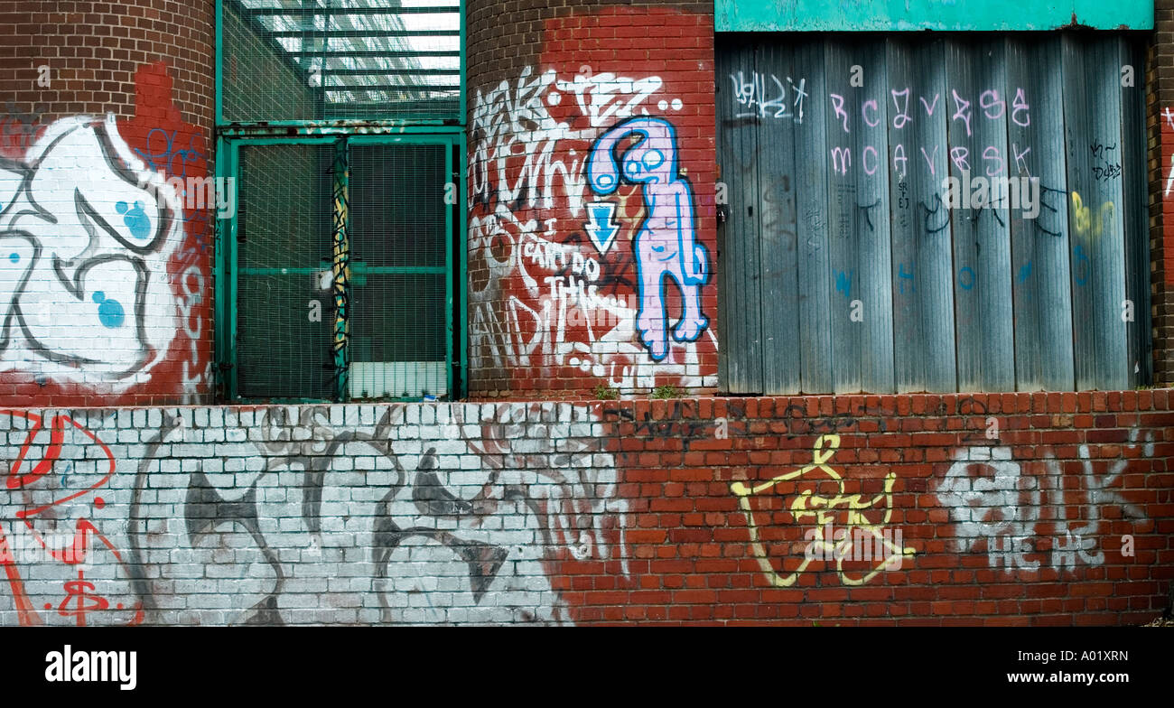 Graffiti on a wall Islington North London England UK Stock Photo - Alamy