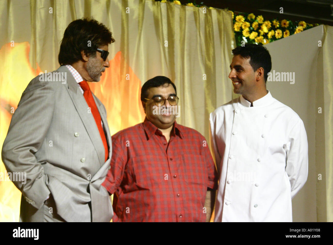 Bollywood party Hindi Film director Rajkumar Santoshi with super star ...