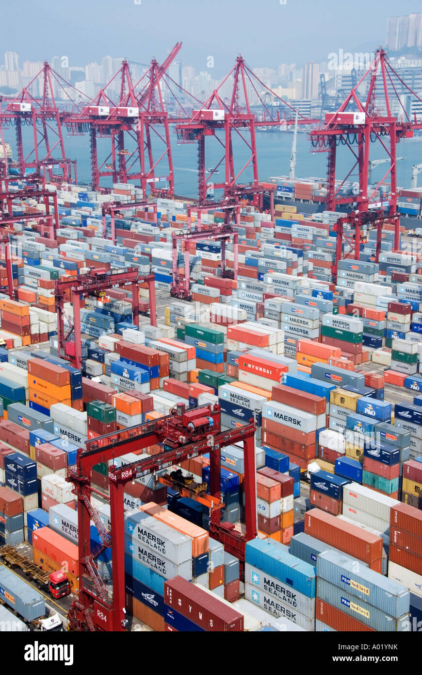 New Container Terminal 9 at Tsing Yi Kowloon in Hong Kong Stock Photo ...