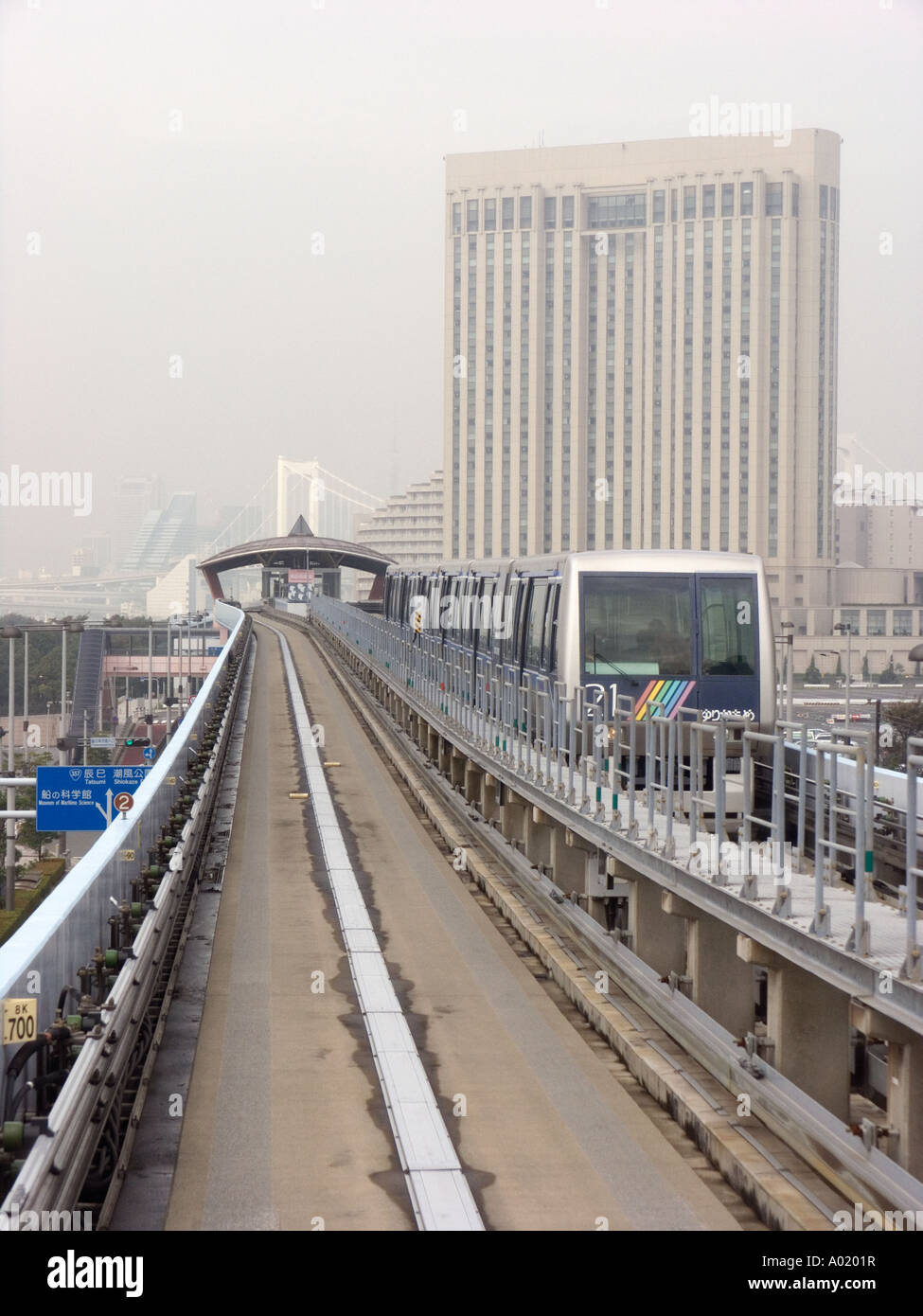 Monorail Train (Yurikamome Line). Tokyo. Japan Stock Photo - Alamy