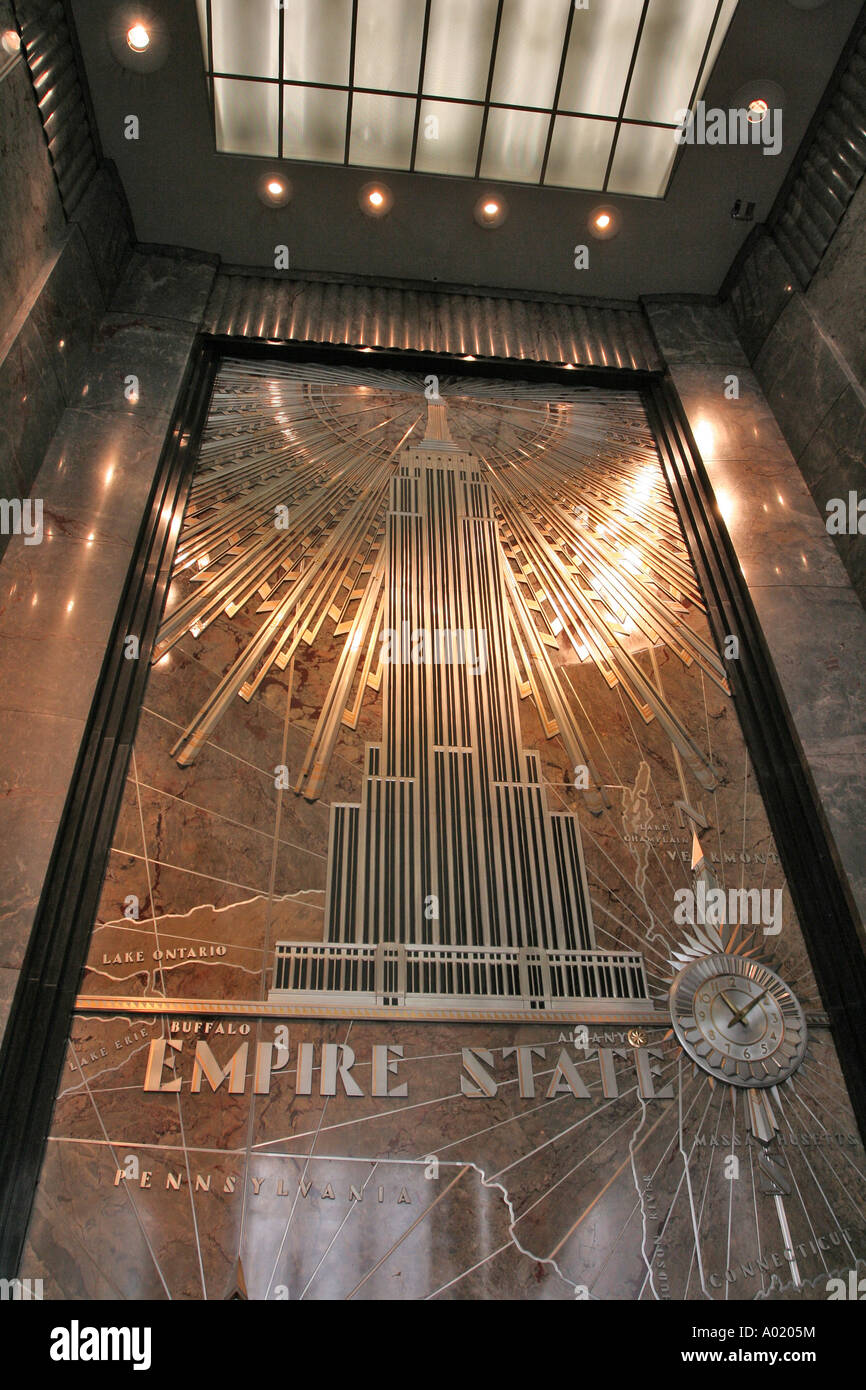 Empire State Building foyer Stock Photo - Alamy