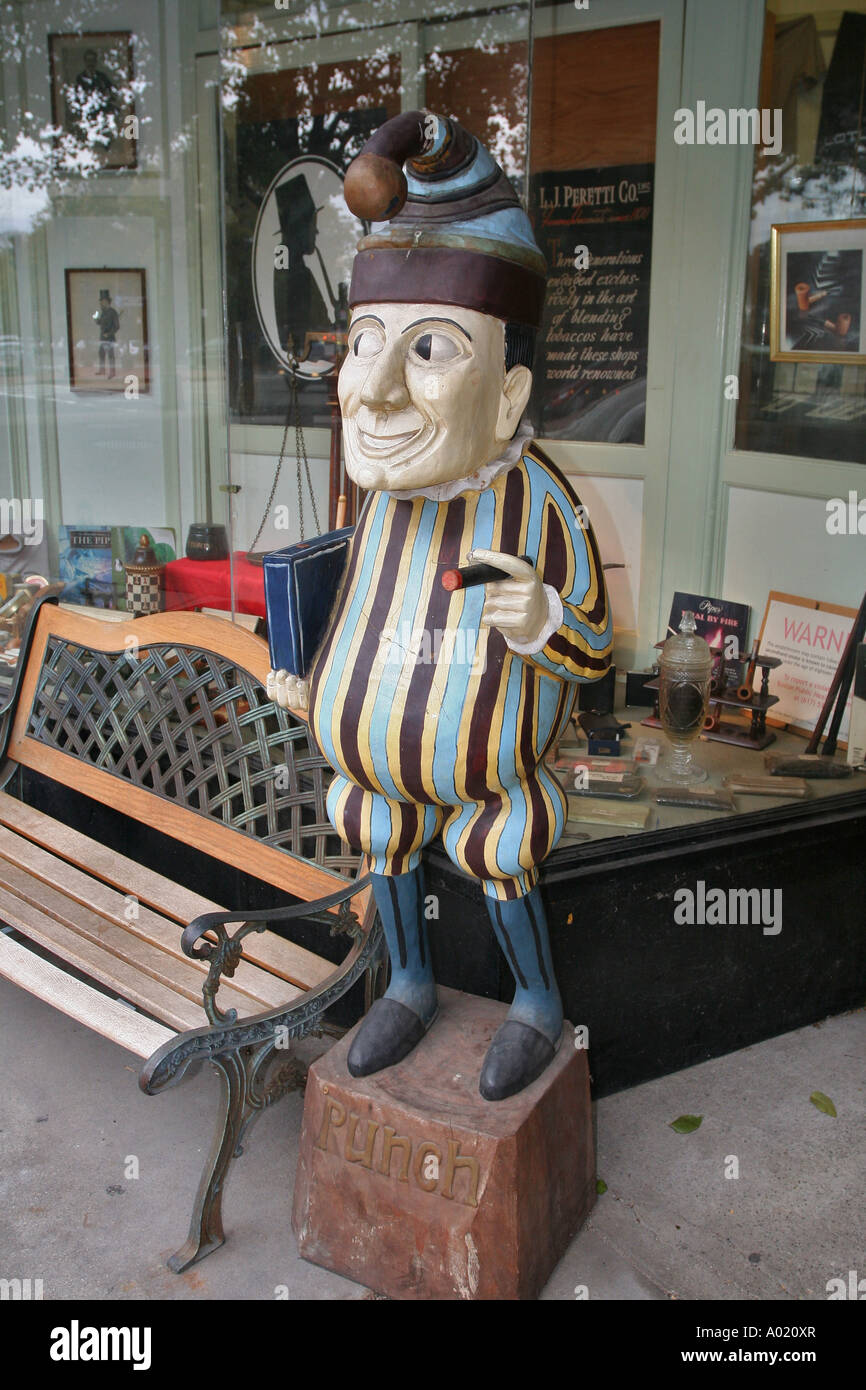 Carved wooden statue of Mr. Punch Stock Photo - Alamy