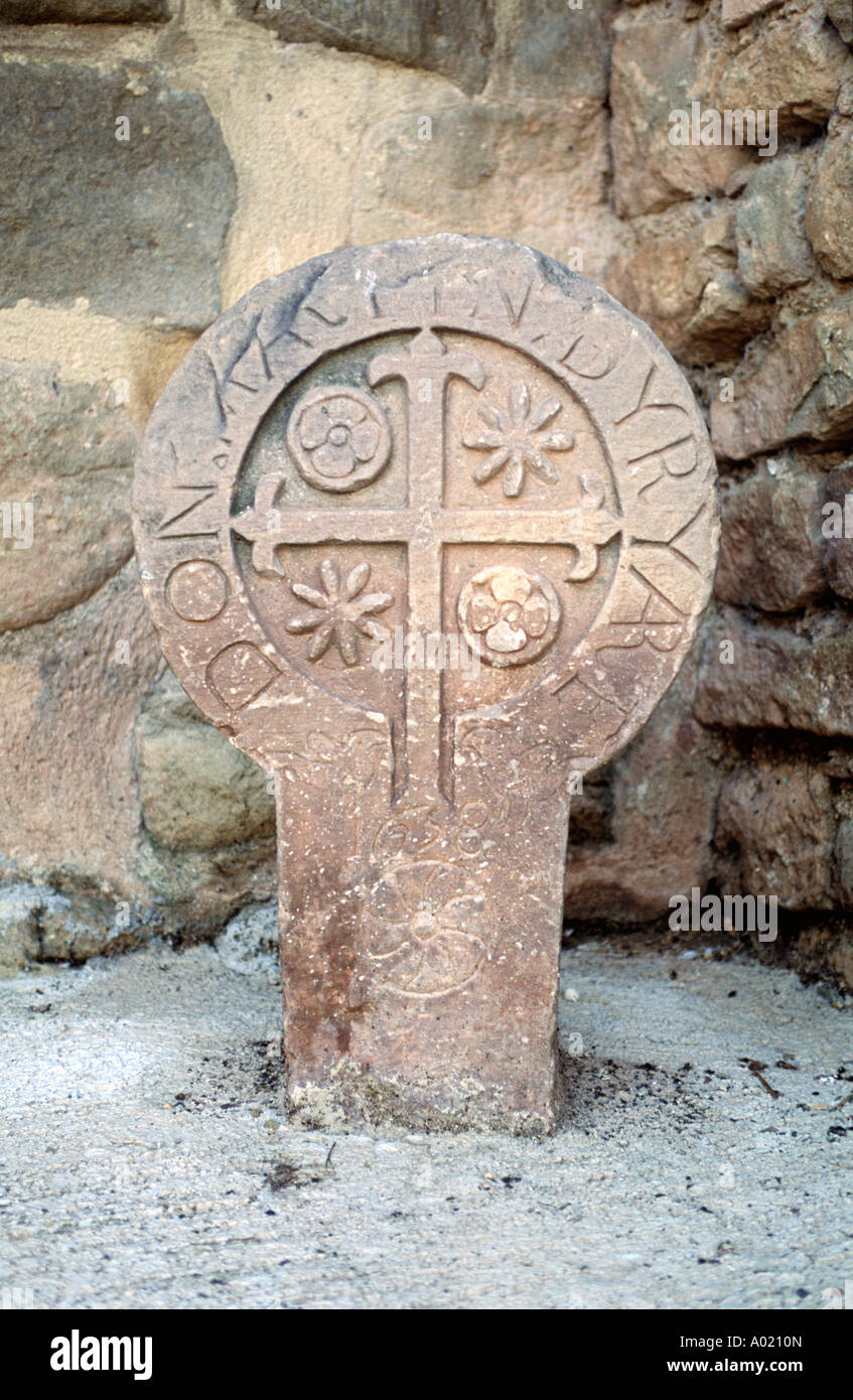 Ancient monolith at the medieaeval gate of Cirauqui village. The Way of ...