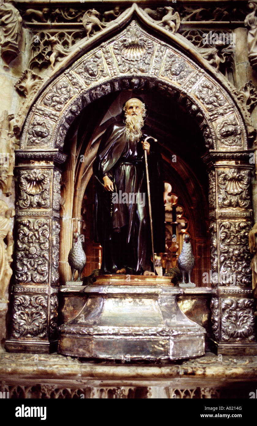 Salvador Cathedral (12th century) Statue of Santo Domingo in his ...
