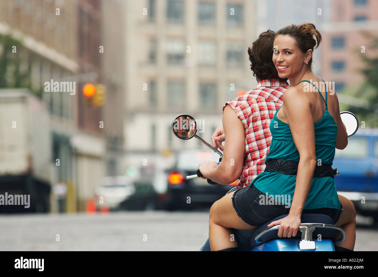 Two men on moped riding hi-res stock photography and images - Alamy