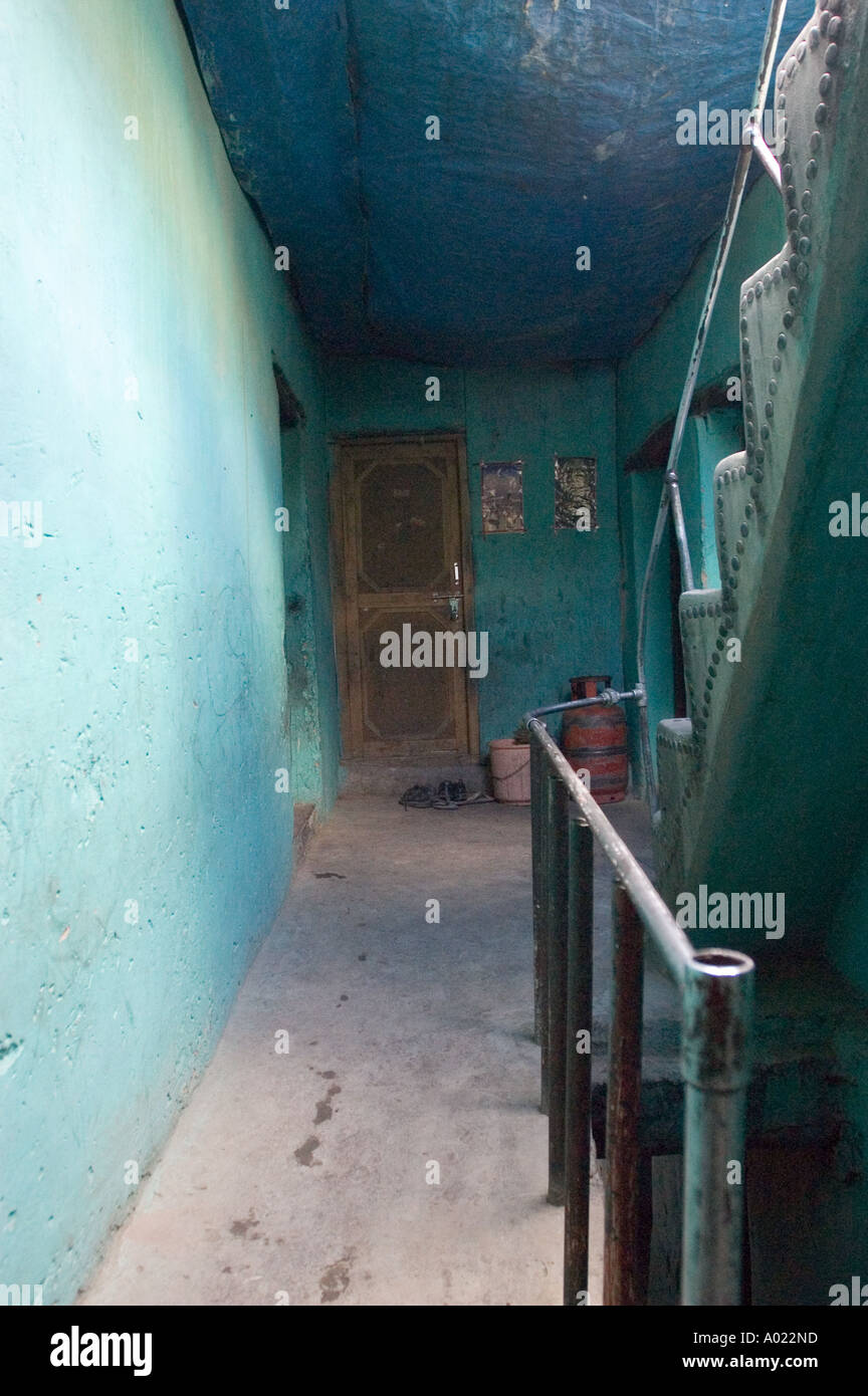 Corridor of Ladakhi house in Dha Hanu village site of Dard or Brokpa ...
