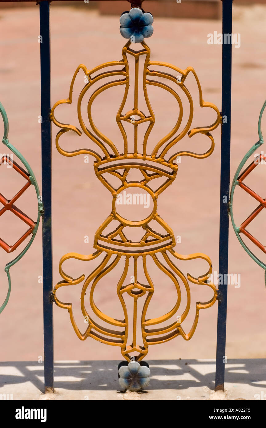 Dorje or Vajra shaped balustrade Drukpa Kagyu monastery in Tso Pema ...