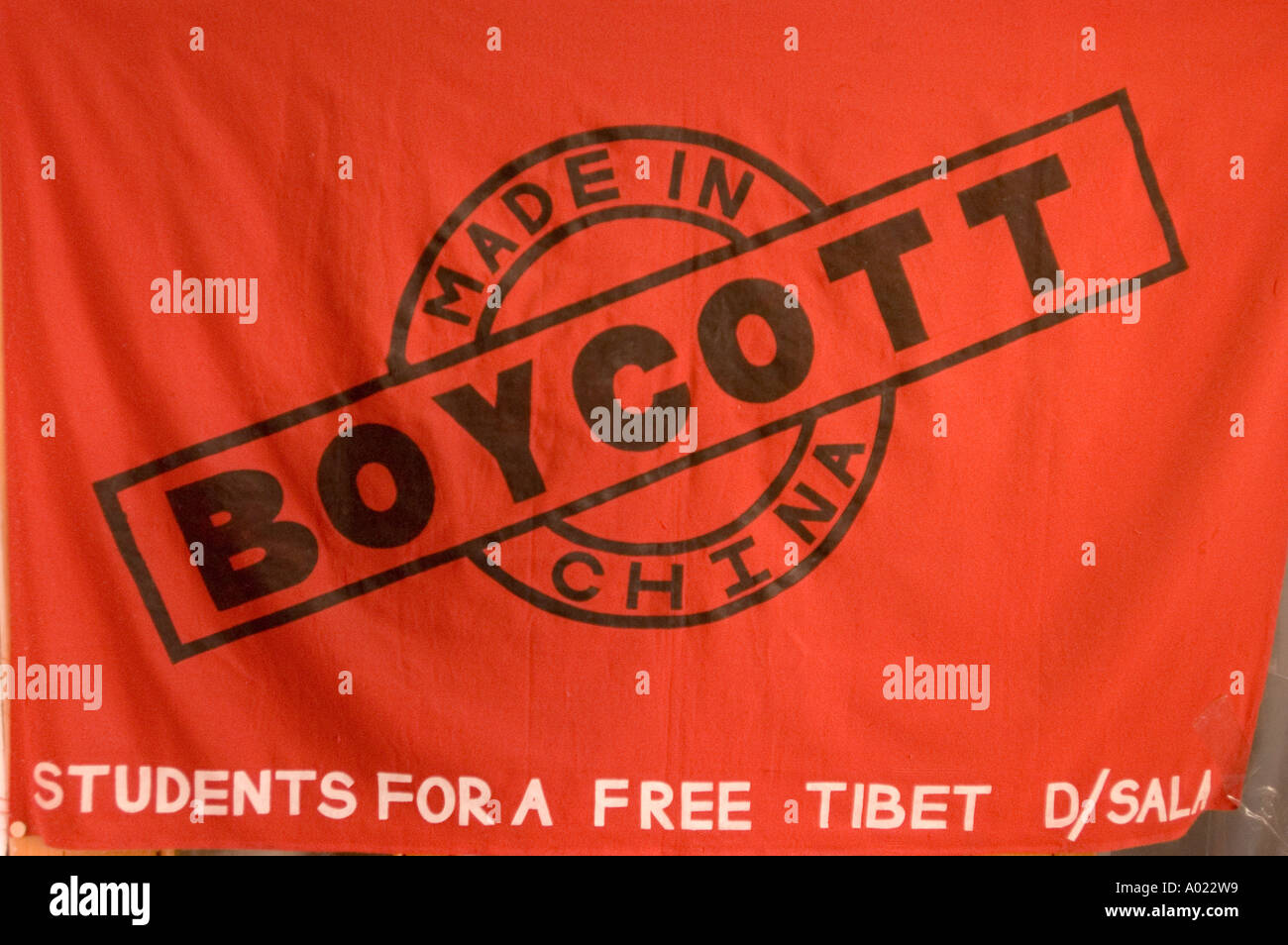 Boycott Made in China flag created by Tibetan Refugees from Students ...