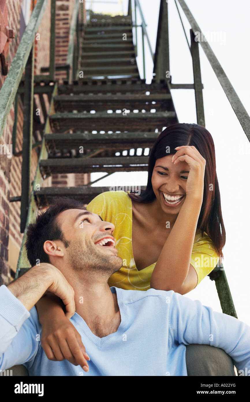 Fire Escape Couple High Resolution Stock Photography and Images - Alamy