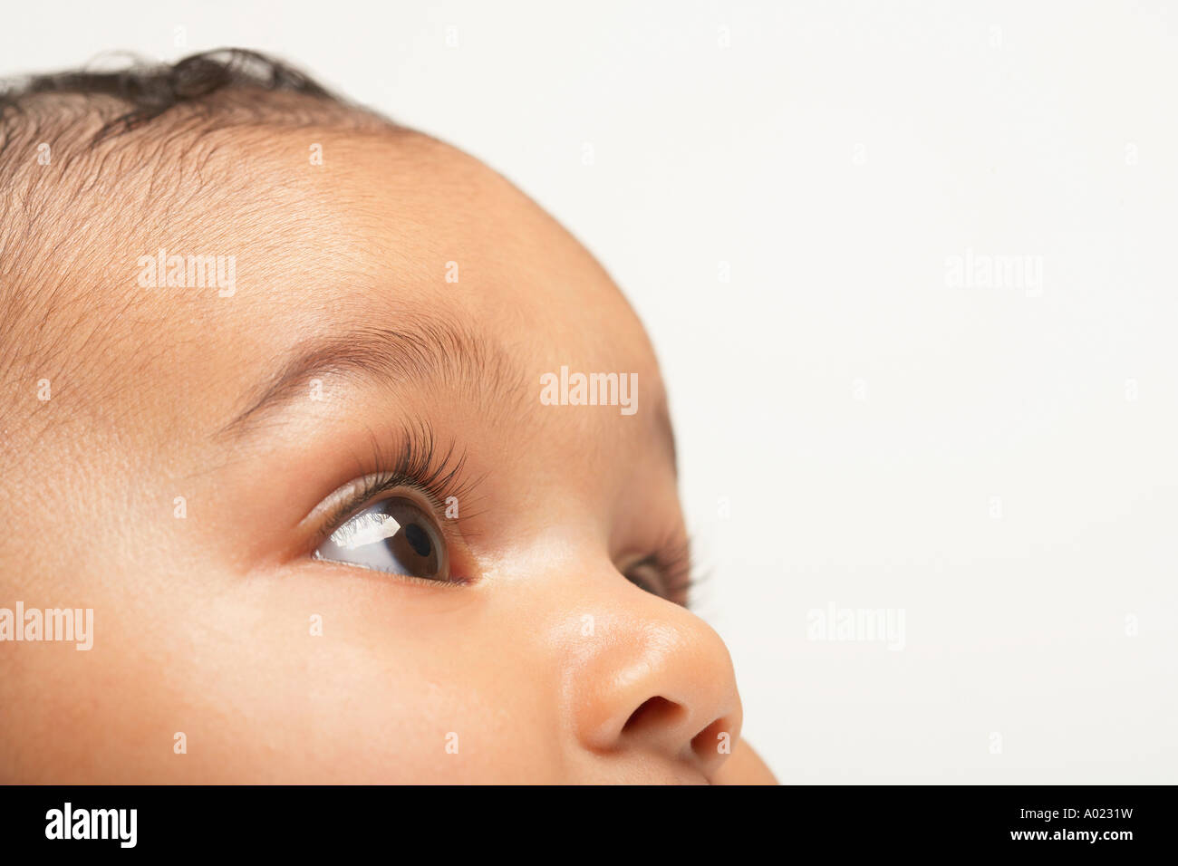 Baby Looking Up Stock Photo - Alamy