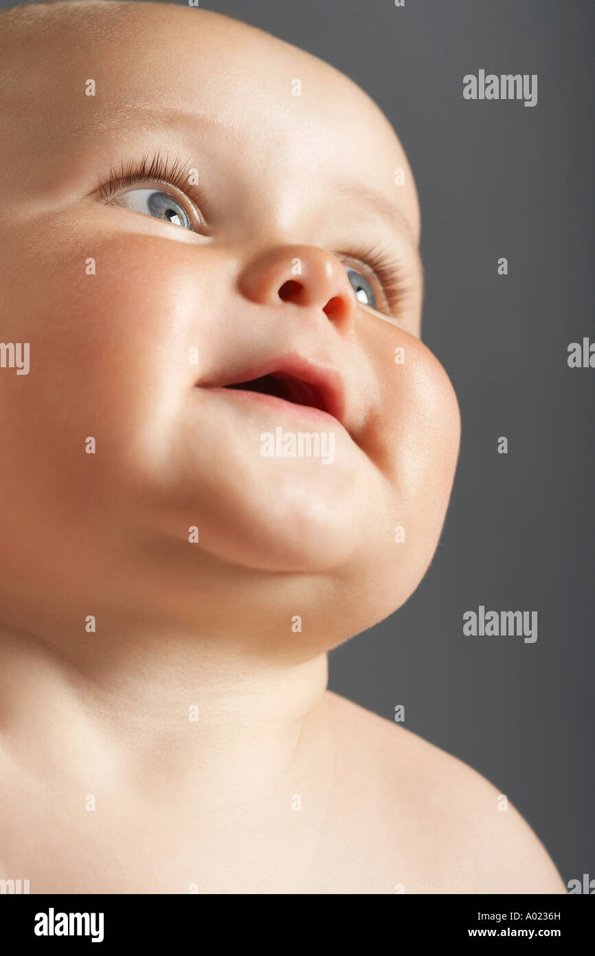 Baby Looking Up Stock Photo - Alamy
