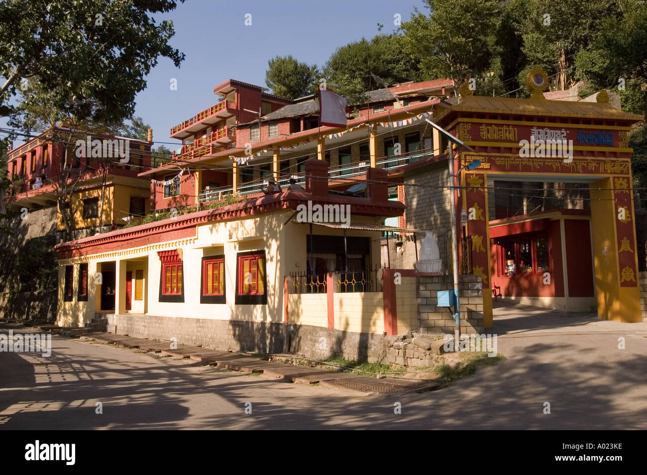 Drikung Kagyu monastery entrance in Tso Pema lake Revalsar India Stock ...
