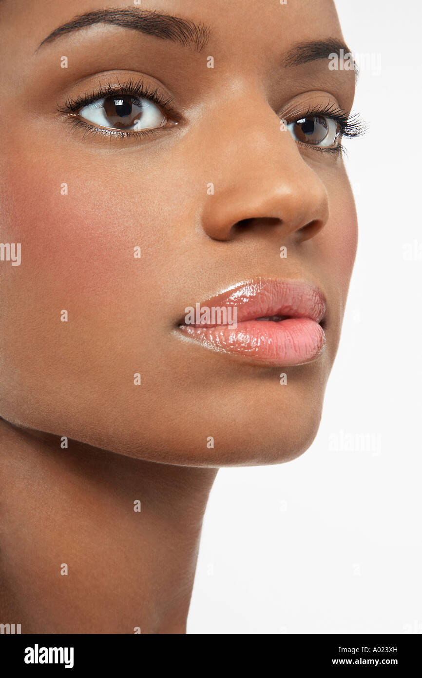 Beautiful Young Woman staring ahead Stock Photo - Alamy