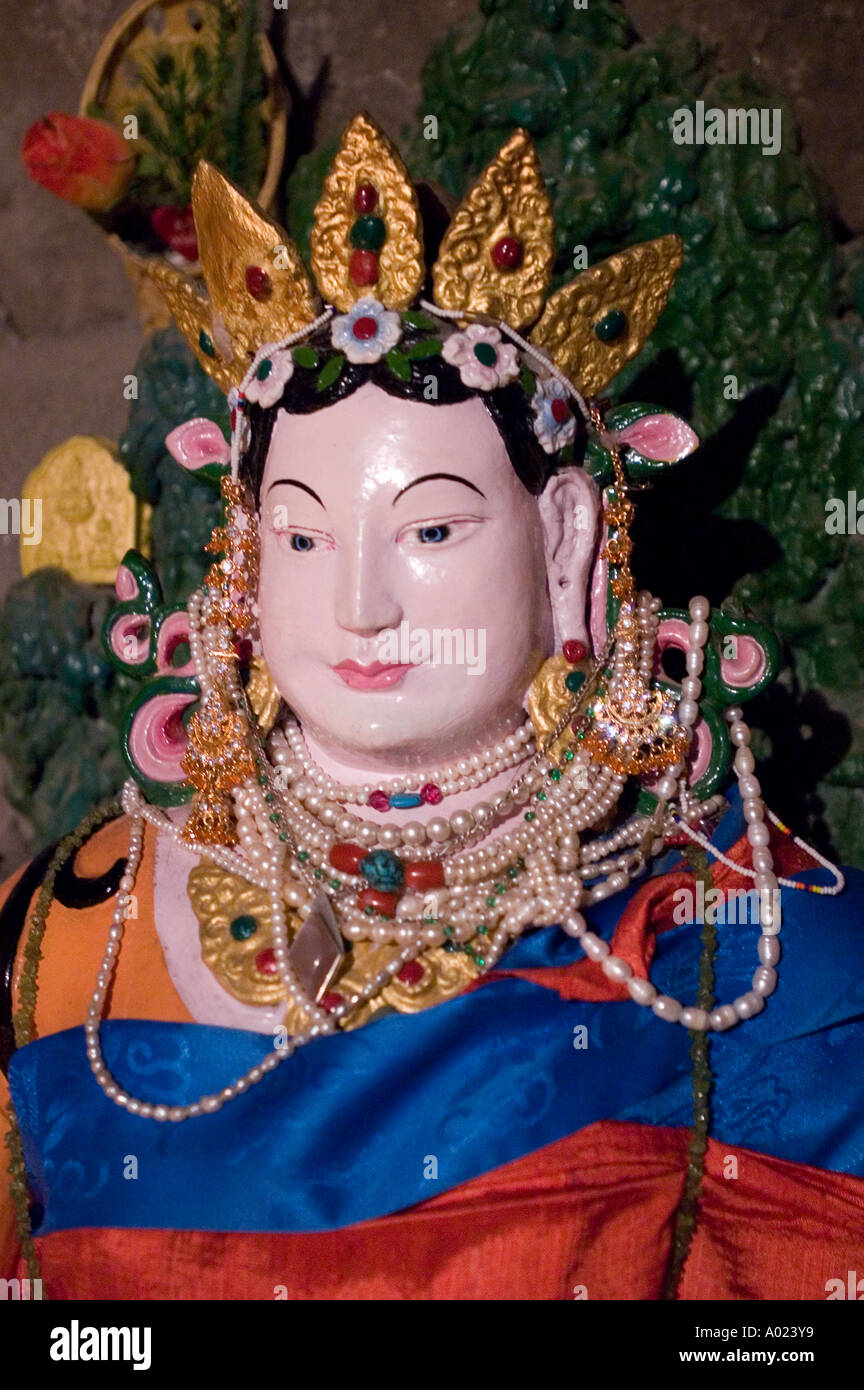 Mandarava statue consort of Guru Rinpoche or Padmasambhava in Tso Pema ...