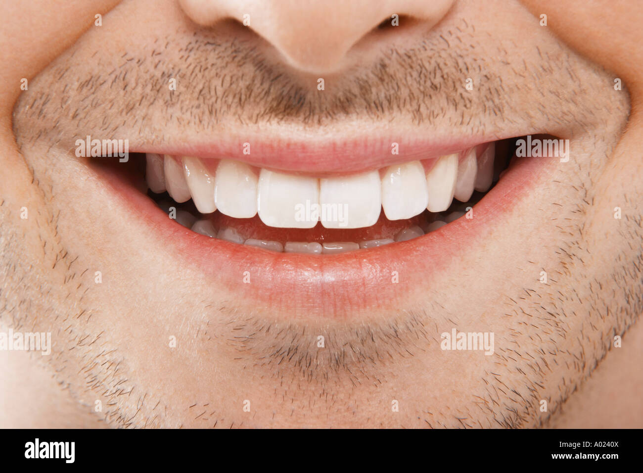Man's Mouth Smiling Stock Photo - Alamy