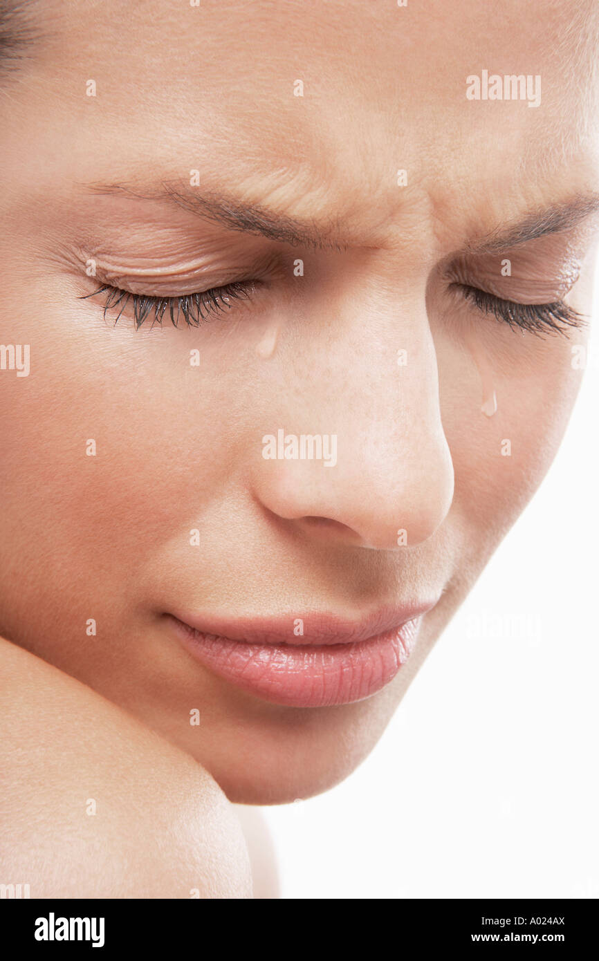 Young Woman Crying Stock Photo - Alamy