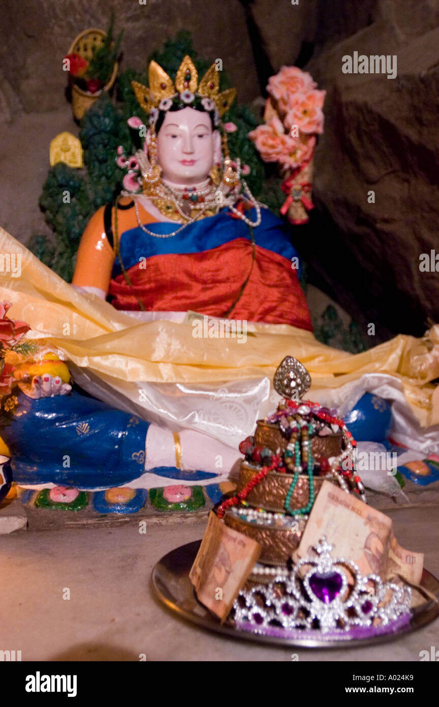 Mandarava statue consort of Guru Rinpoche or Padmasambhava in Tso Pema ...