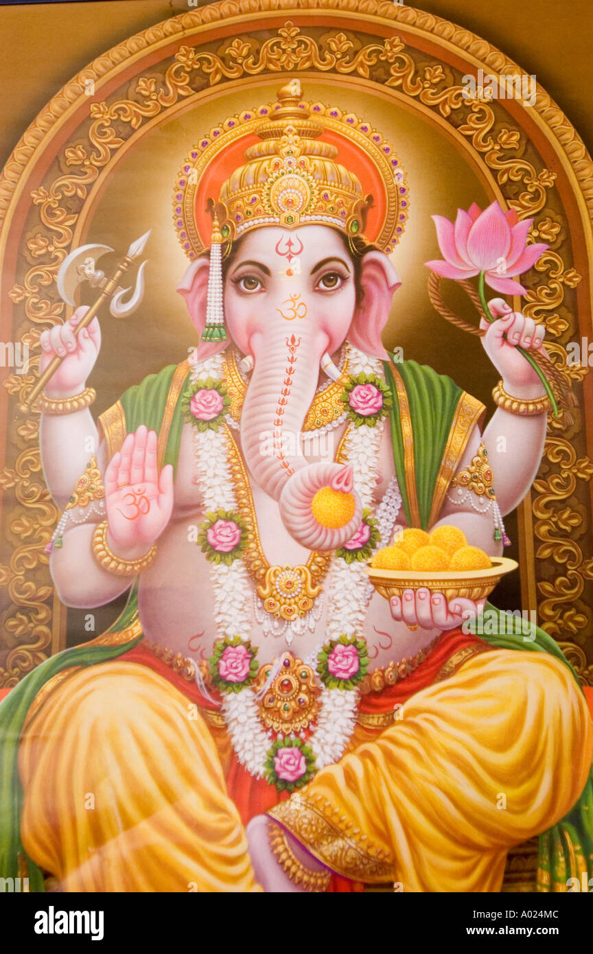 Hindu elephant like god of prosperity Lord Ganesha or Ganesh India ...