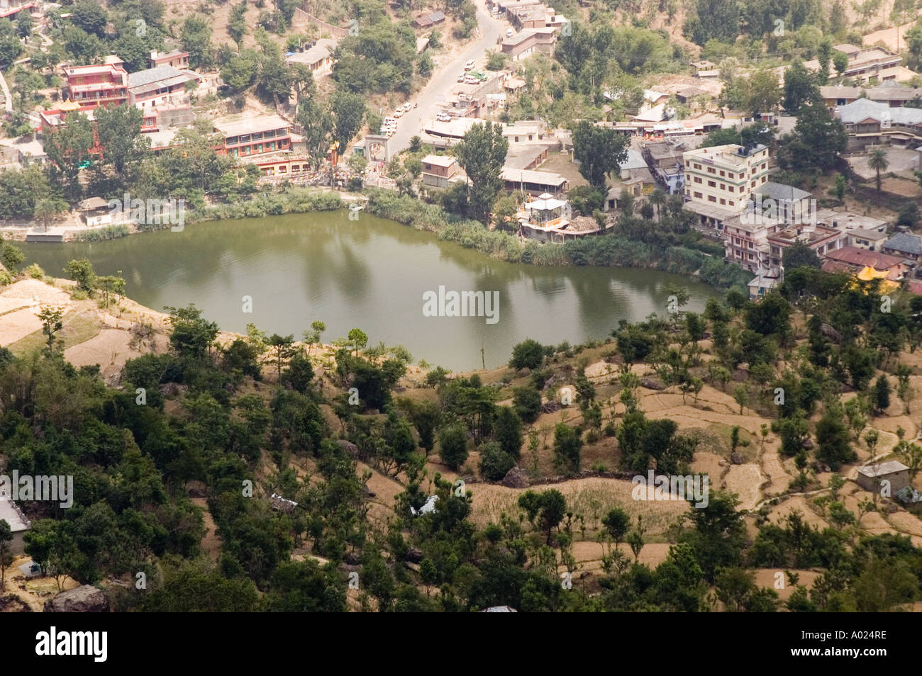 Tso Pema lake panorama from above Revalsar India Stock Photo - Alamy