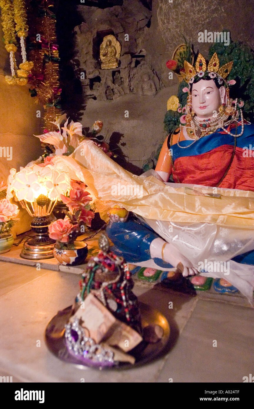 Mandarava statue consort of Guru Rinpoche or Padmasambhava in Tso Pema ...