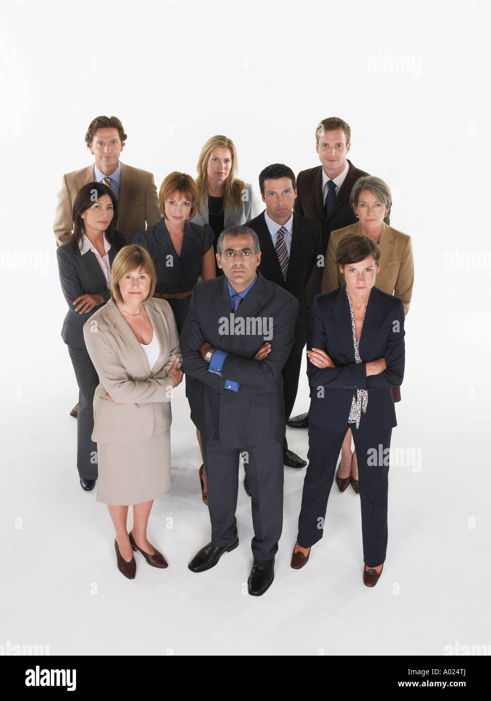 Business people standing in triangle hi-res stock photography and ...